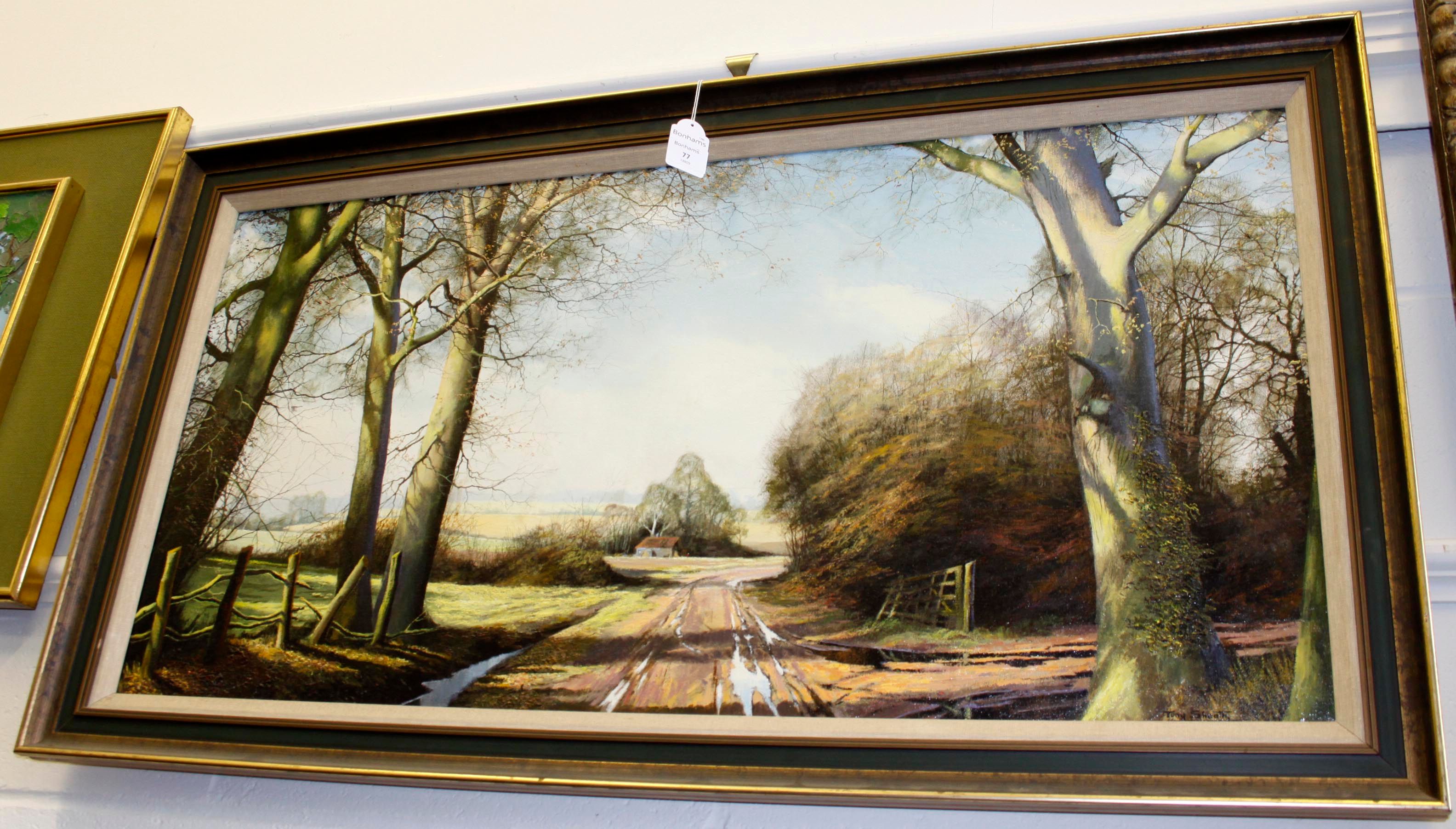 Bonhams : Tony Sheath (British, 20th Century) Country landscape