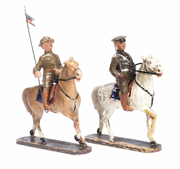 Bonhams : Elastolin 90mm U.S. Cavalry in Steel Helmets 23