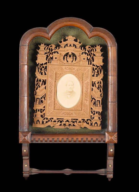 Bonhams : A Cantonese boxwood photograph frame of reticulated design ...