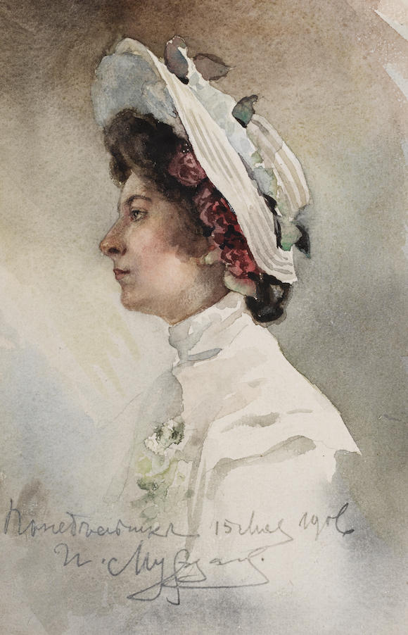 Bonhams : Ivan Alekseyevich Murzanov (Russian, 1868-1918) A profile ...