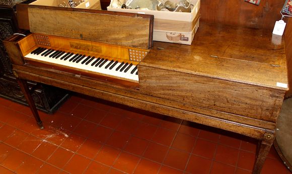 Bonhams : A late 18th Century square piano in a mahogany and line ...
