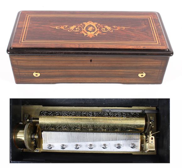 Bonhams : A six air cylinder musical box, circa 1880,