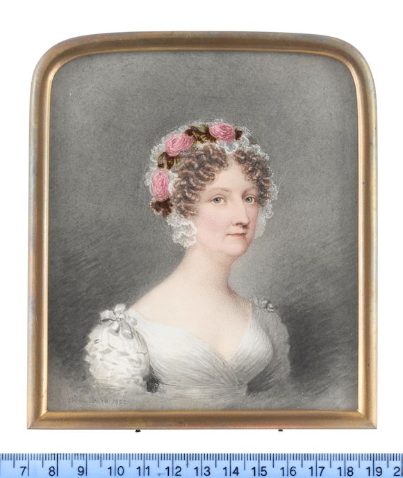 Bonhams : Adam Buck (Irish, 1759-1833) A Lady, wearing white dress with ...