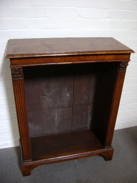 Bonhams : A narrow walnut open bookcase in 18th century style, the ...