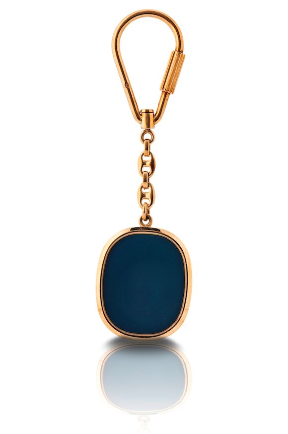 Bonhams : Patek Philippe. A fine and rare 18ct gold key chain Ellipse ...
