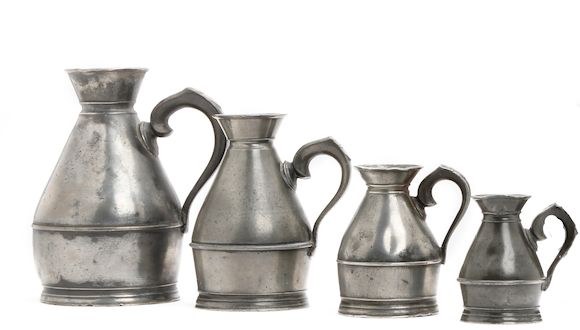 Bonhams : A group of four 19th Century Irish haystack measures