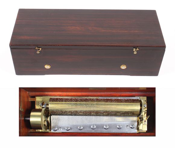 Bonhams : A key-wind musical box playing six airs, by F. Lecoultre ...