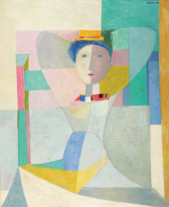 Bonhams : Avraham Naton (Israeli, 1906-1959) Woman on a chair