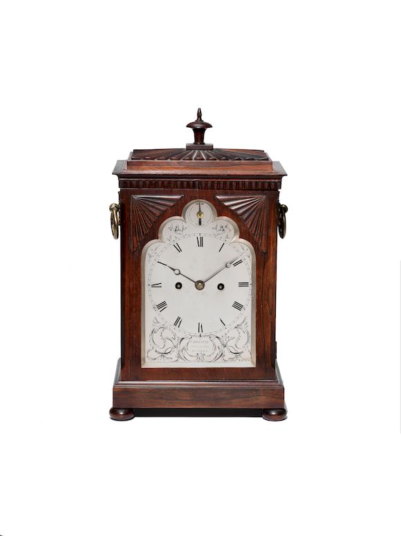 Bonhams : A William IV rosewood bracket clock Christie, Chancery Lane ...