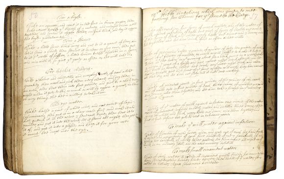 Bonhams : MANUSCRIPT RECIPE BOOK Medical and culinary recipe book