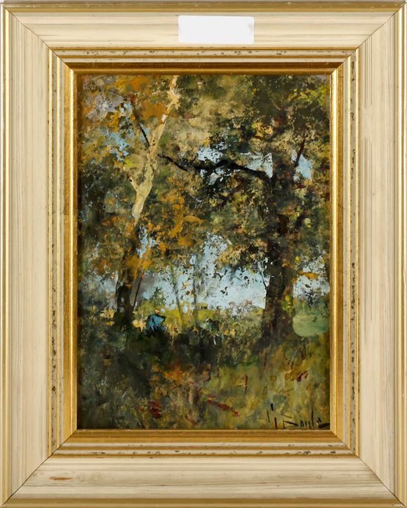 Bonhams : George Boyle (British, 1842-1930) Figures in a landscape