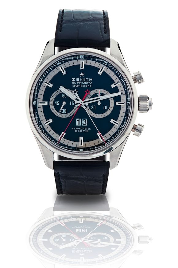 Bonhams : Zenith. A fine stainless steel automatic split second ...