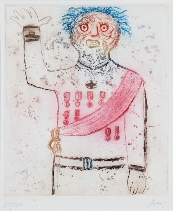 Bonhams : Enrico Baj (Italian, 1924-2003) Dames et Generaux Etching ...