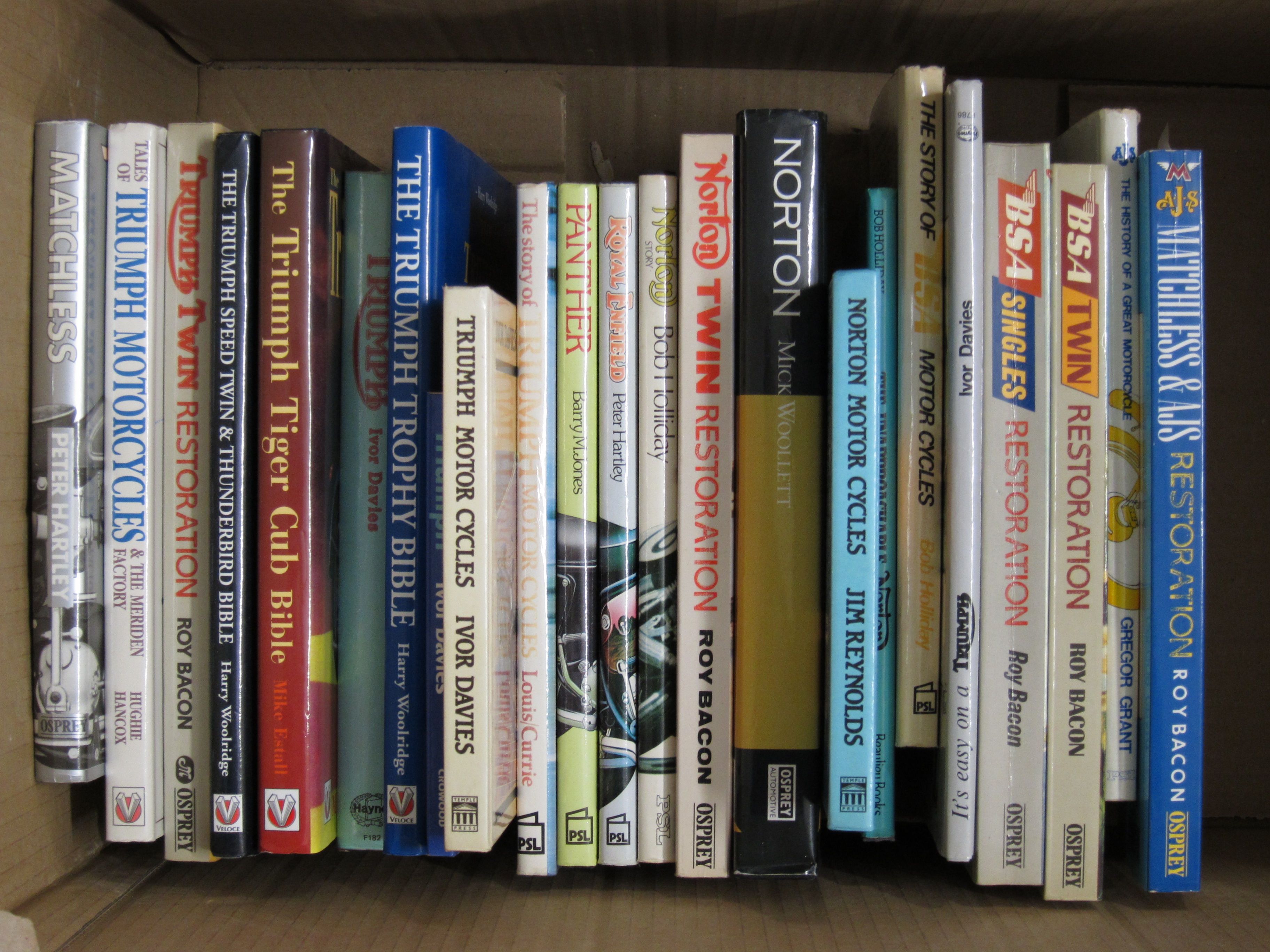 Bonhams Cars : A good quantity of motorcycle related books,