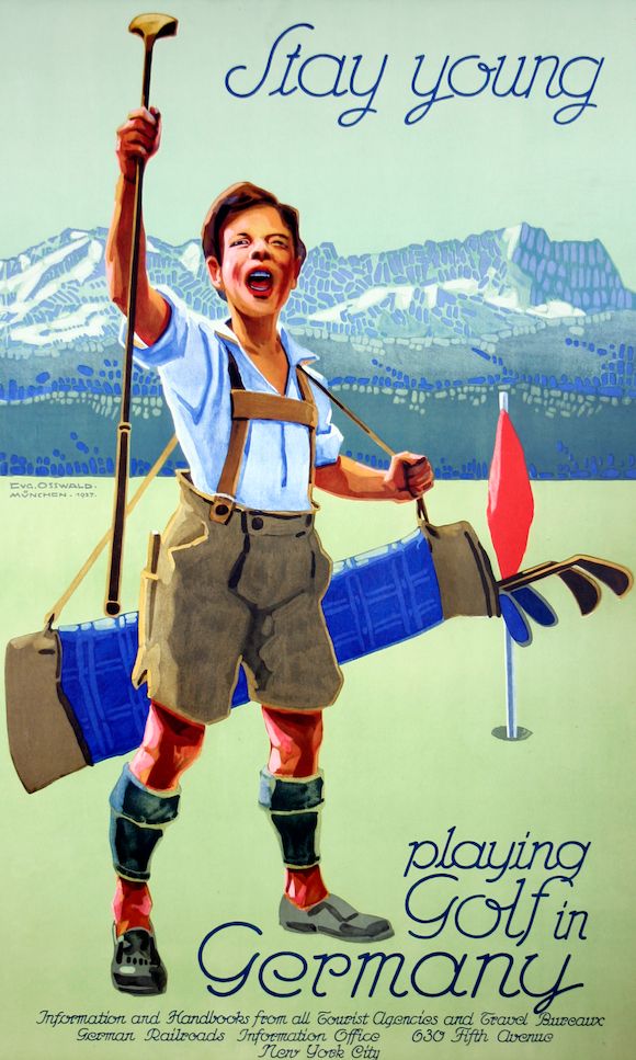 Bonhams : C.V.G. Osswald: Stay Young Playing Golf in Germany Railway ...
