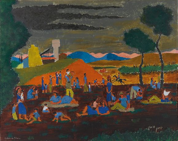 Bonhams : Yohanan Simon (Israeli, 1905-1976) Kibbutz