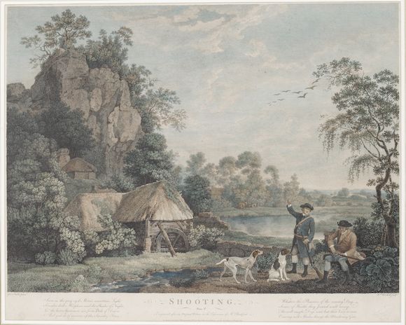 Bonhams : After George Stubbs Shooting Plates I-IV (LB 11-14) The set ...