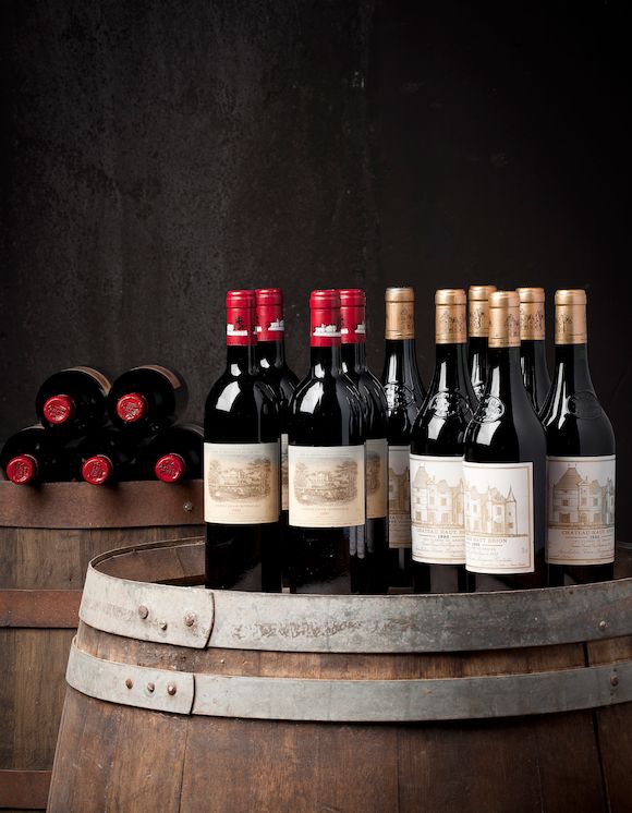 Bonhams : Château Lafite Rothschild 1990 (12)