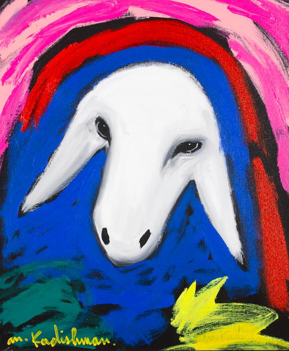 Bonhams : Menashe Kadishman (Israeli, born 1932) Head of a sheep II