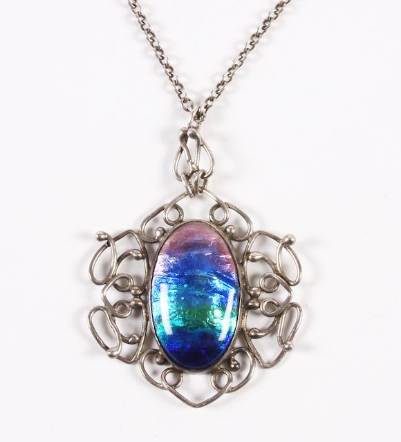 Bonhams : A Newlyn enamel pendant Unmarked,
