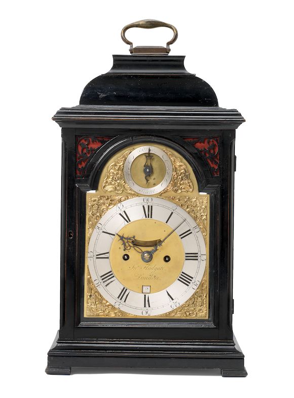 Bonhams : A third quarter of the 18th century ebonised bracket clock ...
