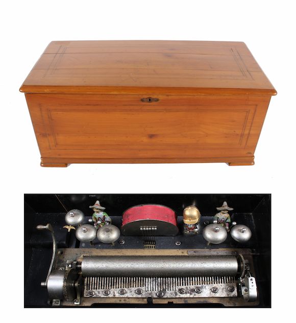 Bonhams : A part orchestral mandarin-striker musical box, circa 1880,