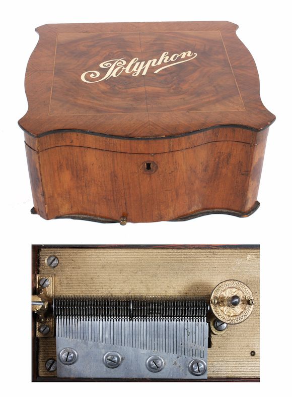 Bonhams : A Polyphon 11-inch disc musical box,
