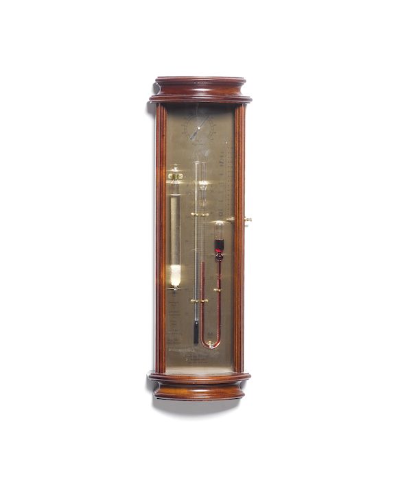 Bonhams : A 19th century style mahogany 'Tendency Barometer', recent ...