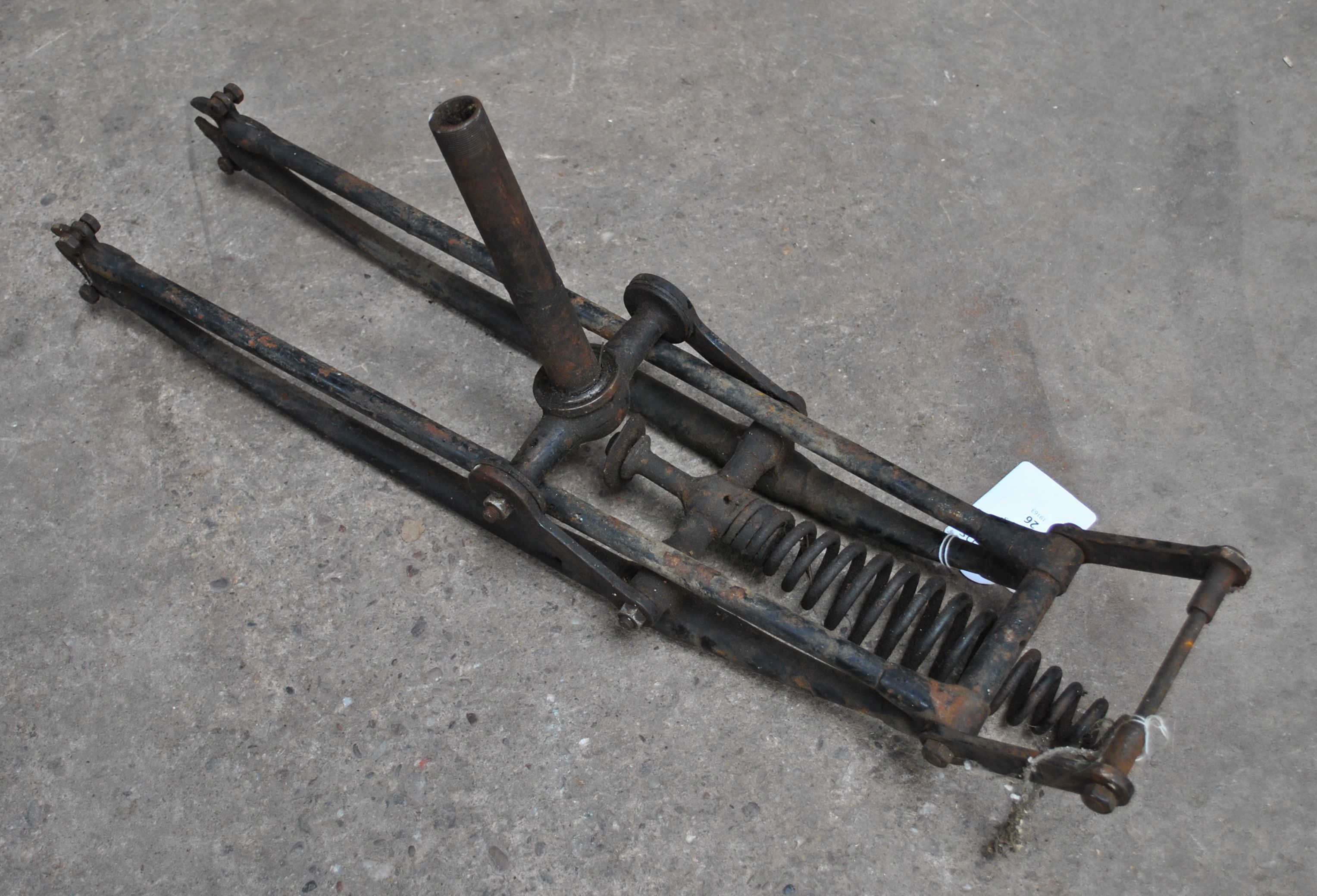 Bonhams Cars : A pair of lightweight girder forks.