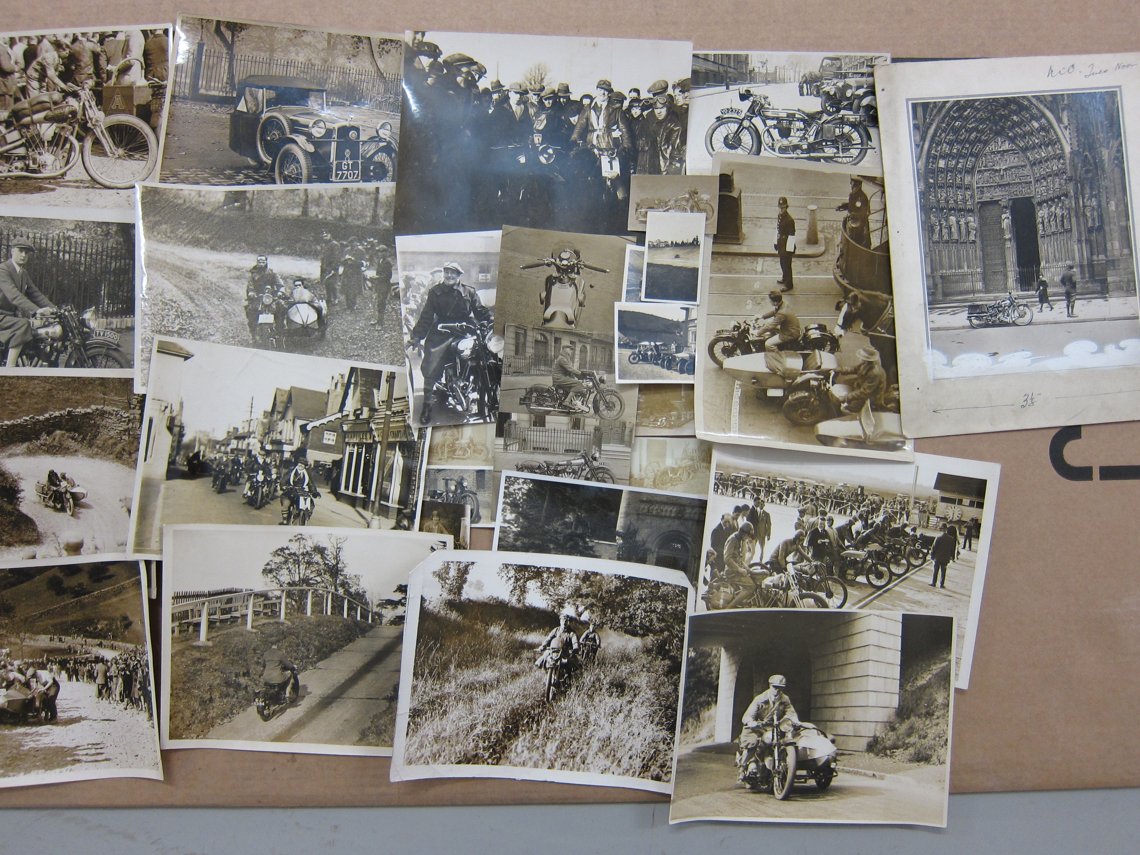 Bonhams Cars : A good quantity of period motorcycle photographs,
