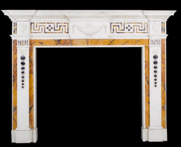 Bonhams : A George III statuary white marble, sienna and Blue John ...