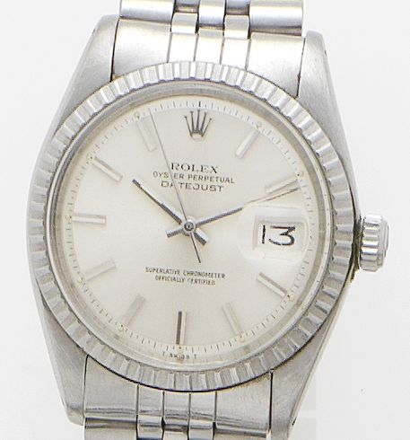 Bonhams : Rolex. A stainless steel automatic calendar bracelet ...