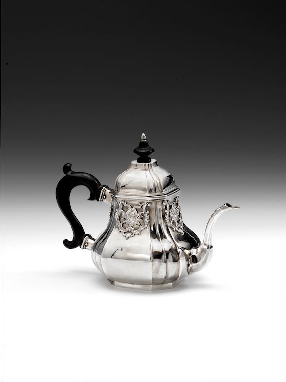 Bonhams : A mid 18th century Dutch silver teapot, maker's mark ...
