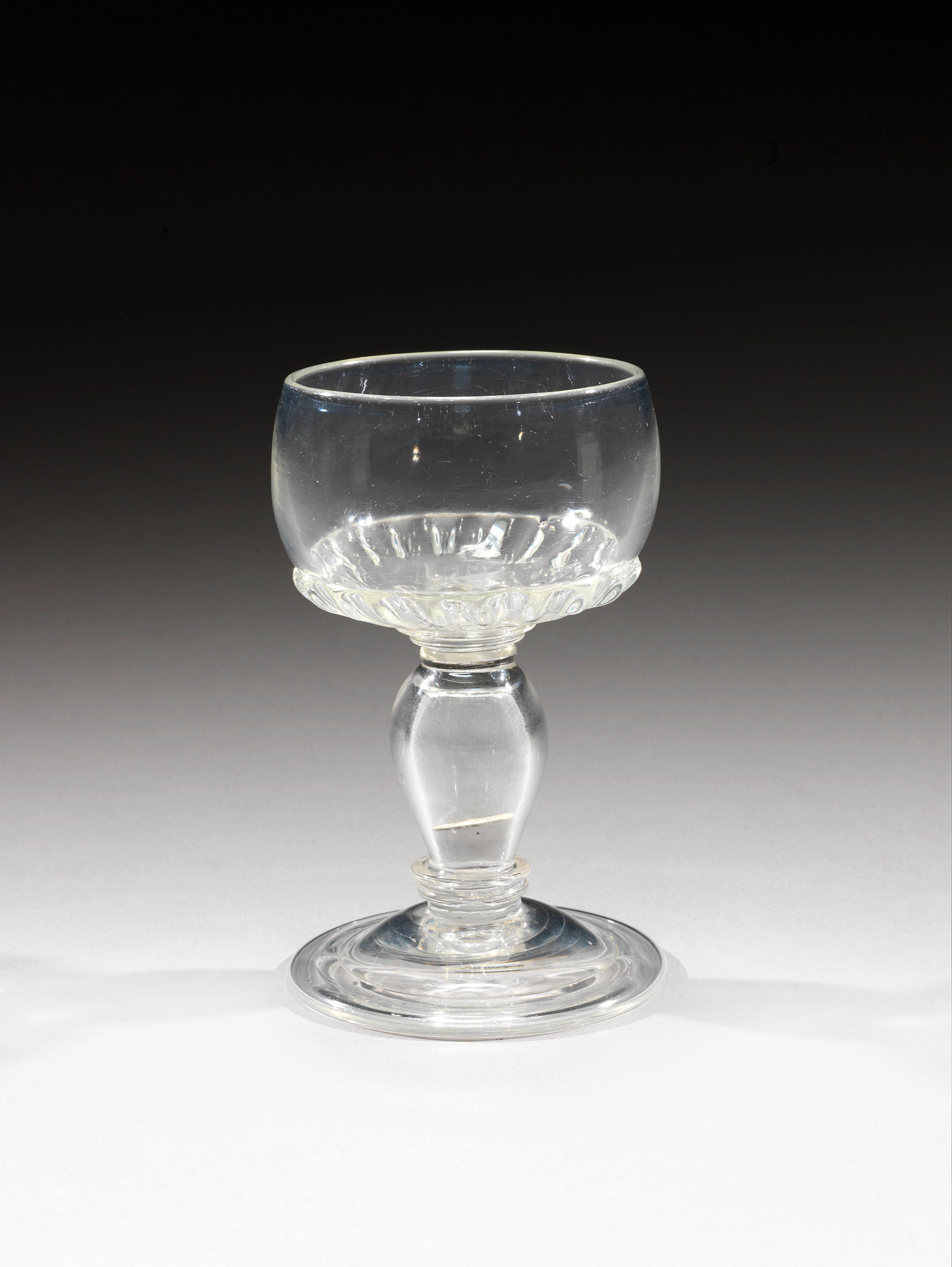 Bonhams A Rare Queen Anne Coin Wine Glass Circa 1710