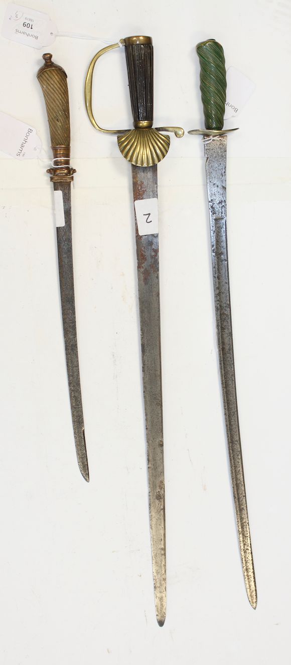 Bonhams : Three 18th Century Hunting Hangers