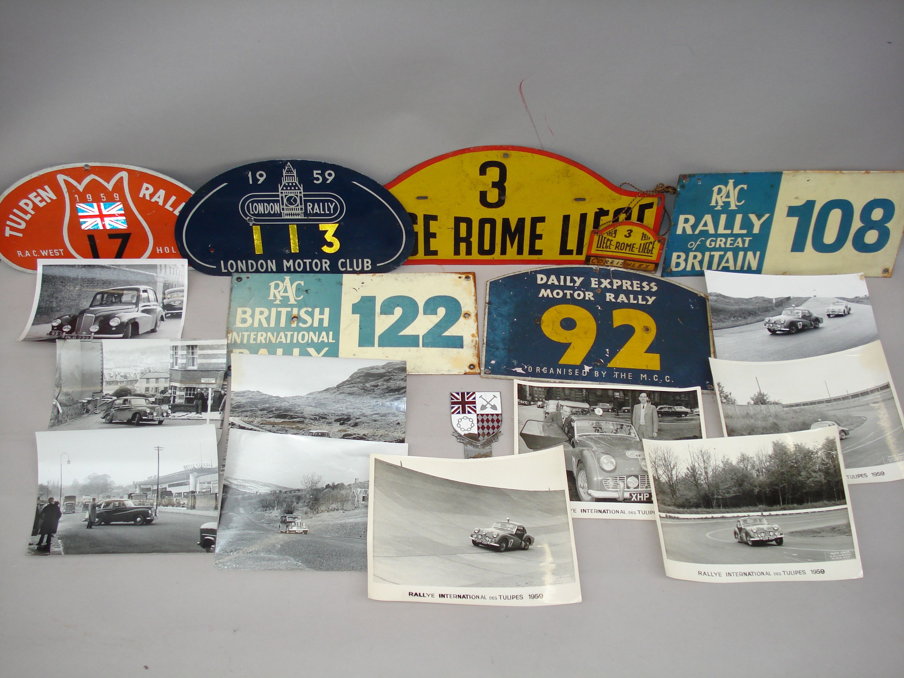Bonhams Cars : A lot of international rally plates,