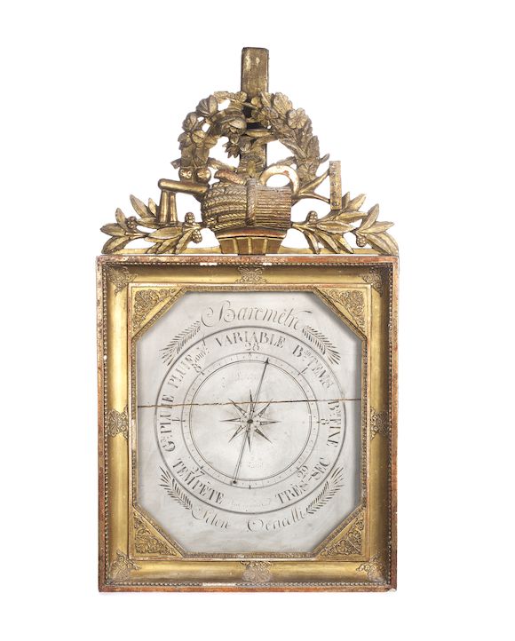 Bonhams : An early 19th century French giltwood square dialled ...