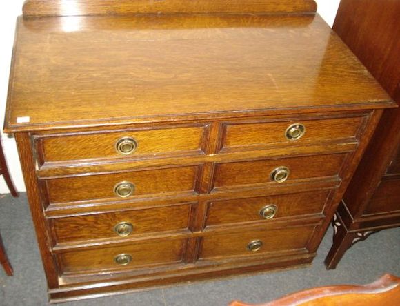 Bonhams : A reproduction late 17th Century style oak chest, fitted with ...