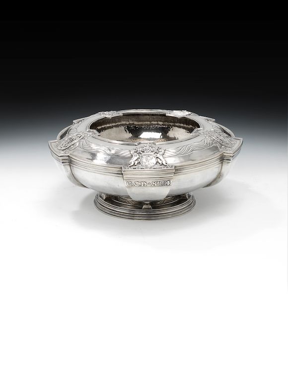 Bonhams : OMAR RAMSDEN: The Lord Hyndley presentation silver rose bowl ...