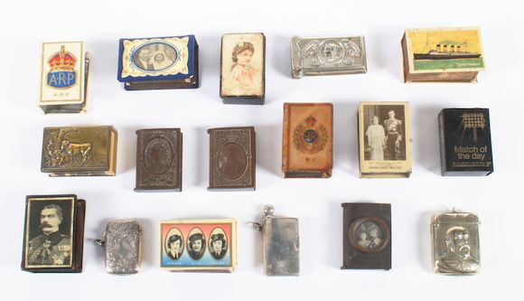 Bonhams : A group of various novelty vesta cases, and matchbox covers