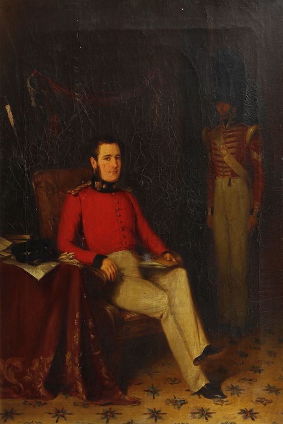Bonhams : English School, 19th Century Portrait of Colonel Lacy Walter ...