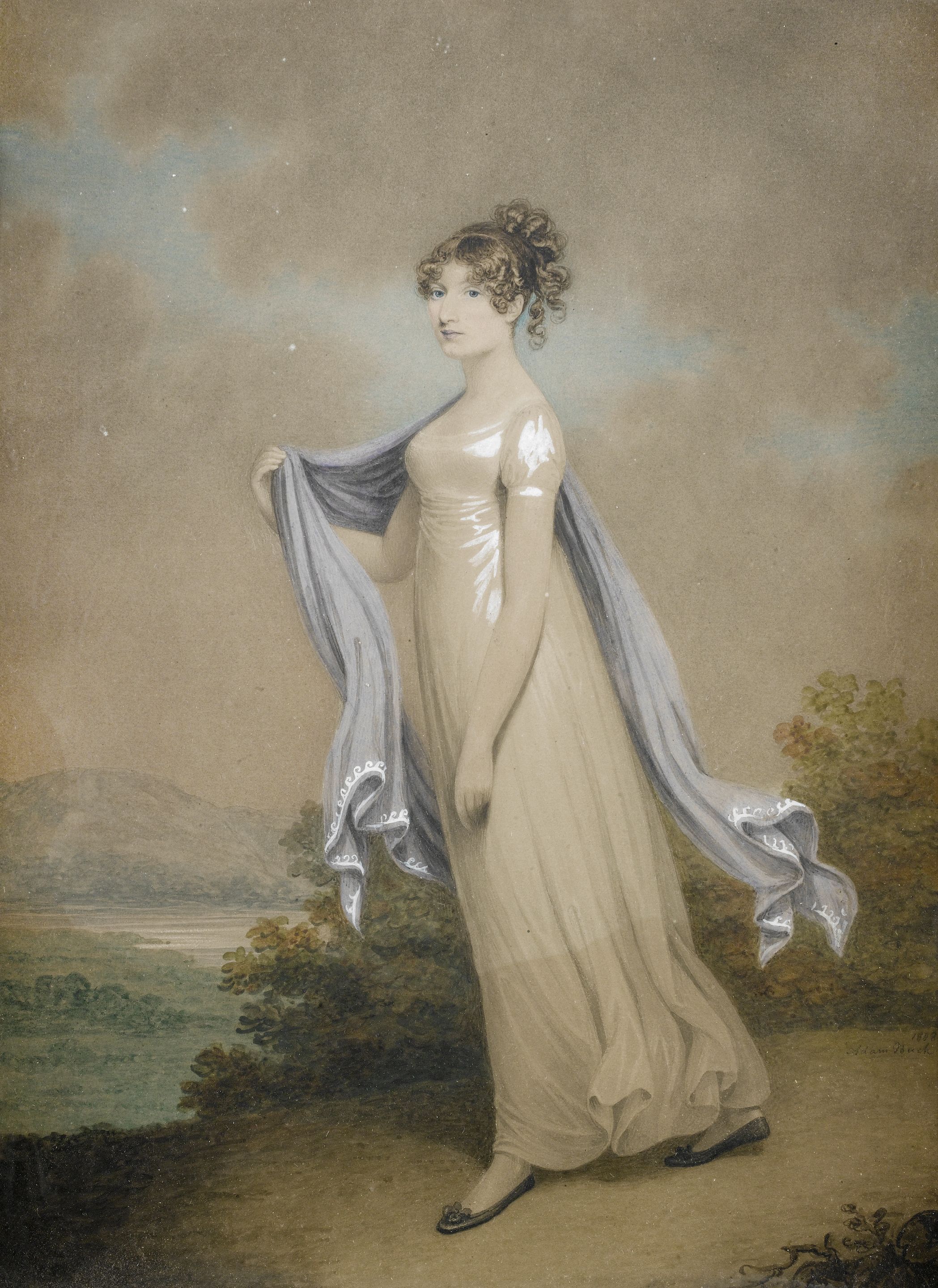 Bonhams : Adam Buck (Cork 1759-1833 London) Portrait of a lady, full ...