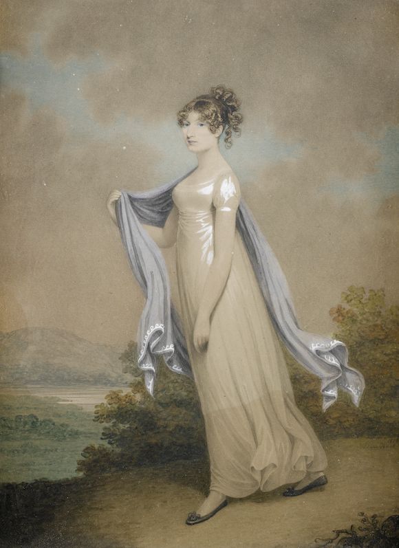 Bonhams : Adam Buck (Cork 1759-1833 London) Portrait of a lady, full ...