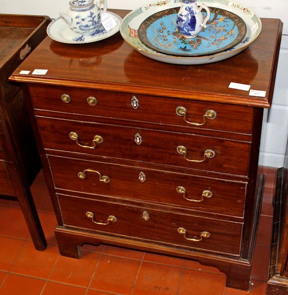 Bonhams : A late George III mahogany commode (converted)