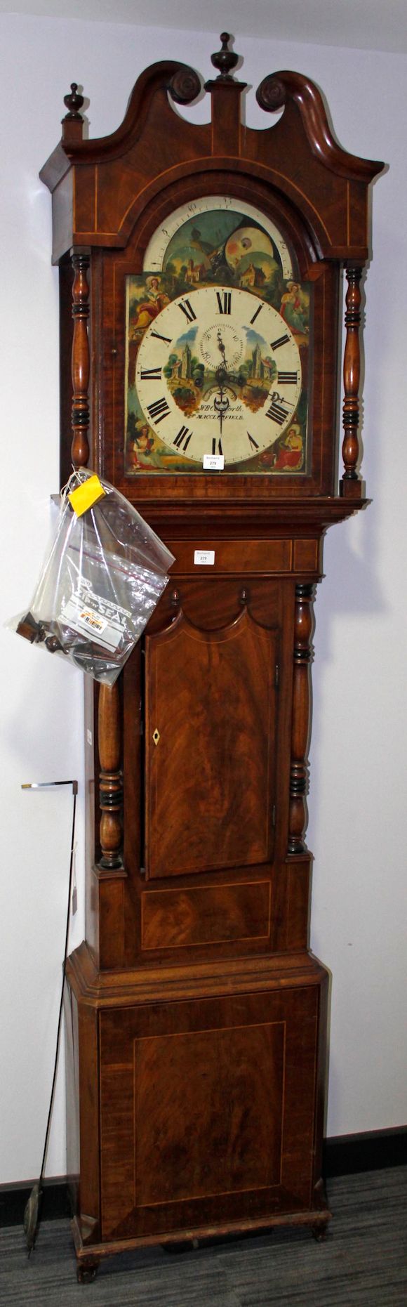 Bonhams : W B Cornforth, Macclesfield: a figured mahogany longcase clock