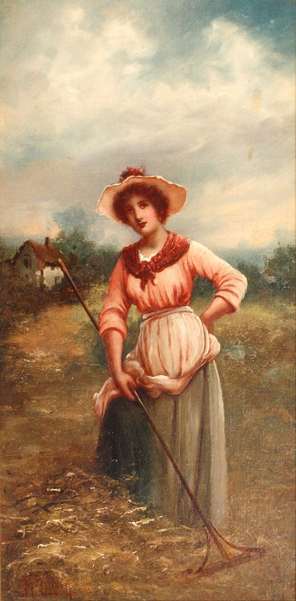 Bonhams : John McColvin (British) Country maid; and Cockle picker (a pair)