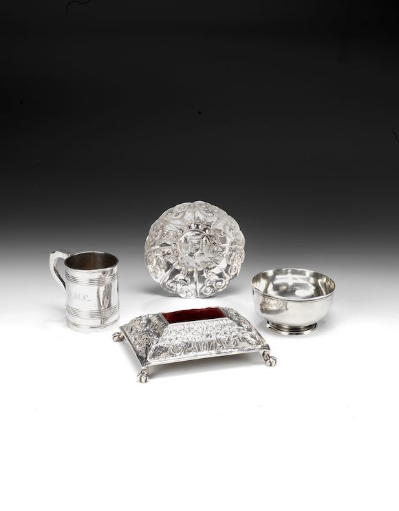 Bonhams : A late 17th century unmarked cast silver, pincushion, third ...