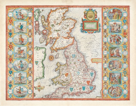 Bonhams : HEPTARCHY SPEED (JOHN) Britain as it was devided in the tyme ...