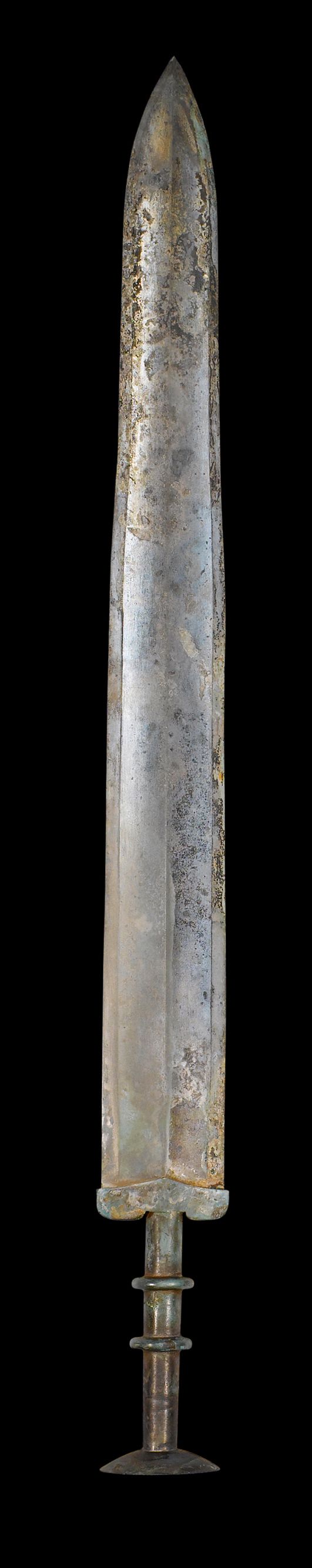 Bonhams : A large copper and bronze bi-metallic jian Mid Eastern Zhou ...