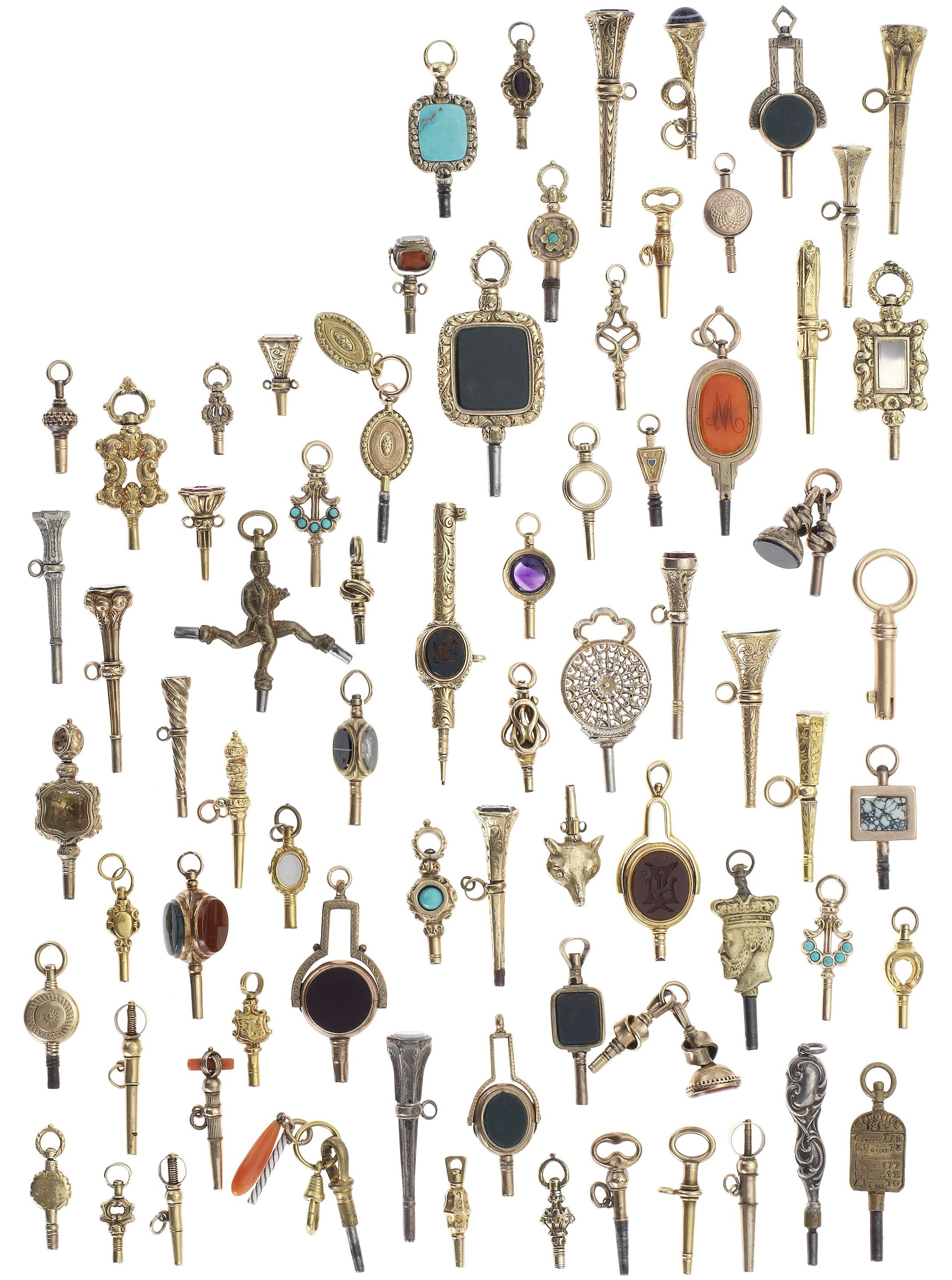 Bonhams : A fine and rare collection of 73 various pocket watch winding ...